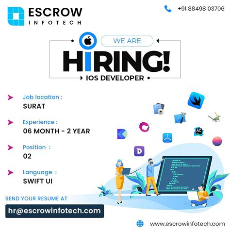 Escrow Infotech On Linkedin Iosdeveloper Ios Developer Swiftui