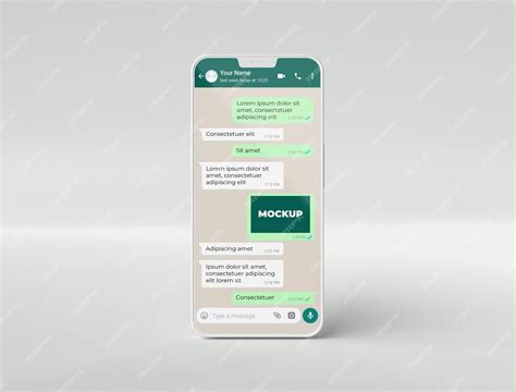 Premium Psd Phone Mockup Chat