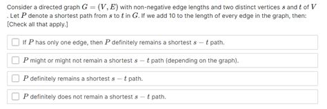Solved Consider A Directed Graph Gve ﻿with Non Negative