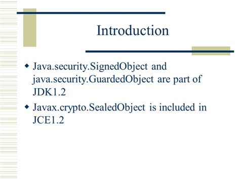 content introduction signing sealing and guarding java object