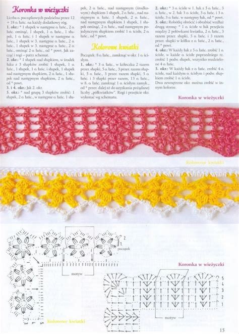 кайма обвязка Схемы вязания крючком Вязка оторочки крючком Крючком схема