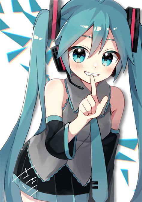 Akikan Sabako Hatsune Miku Vocaloid Commentary Request Highres 1girl Blue Eyes Blue Hair