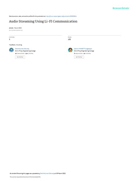 Audio Streaming Using Li Fi Communication Pdf Radio Wi Fi