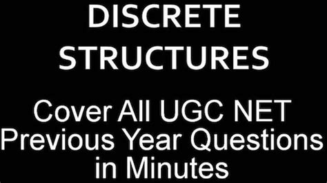 Nta Ugc Net And Set Exams Hindi Discrete Structures Previous Year