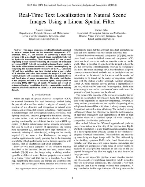 Pdf Real Time Text Localization In Natural Scene Images Using A