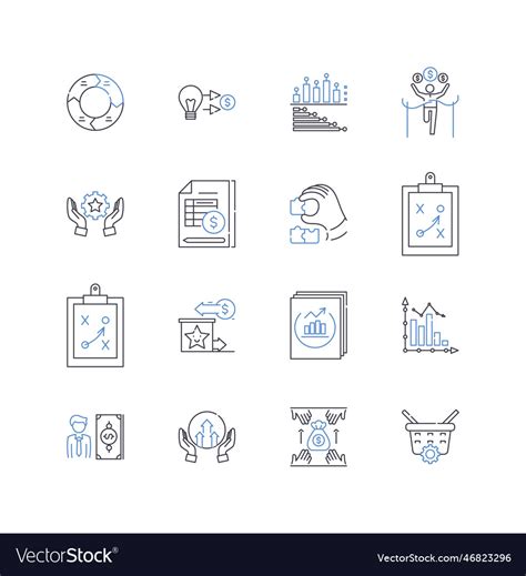 Renewable Energy Line Icons Collection Solar Vector Image