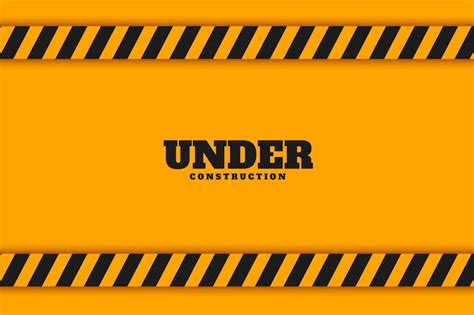 Free Vector Industrial Warning Alert Yellow Banner For Attention Or