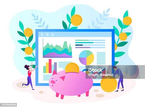 마케터와 프로그래머 제공 스마트 금융 웹사이트 마케팅 비용 절감 및 수익 증가 개념에 대한 스톡 벡터 아트 및 기타 이미지 개념 개념과 주제 구도 Istock