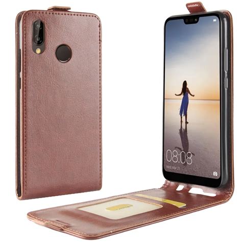 P Lite Case For Huawei P Lite Down Open Style Cases Flip Leather Thick Solid Card Slot Cover