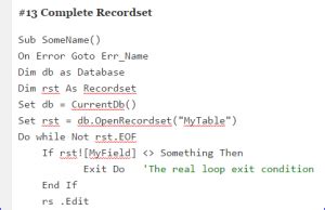 How To Use Recordset In MS Access IAccessWorld Com