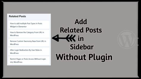 Add Related Posts Without Plugin In Wordpress For Sidebar Scratch Code