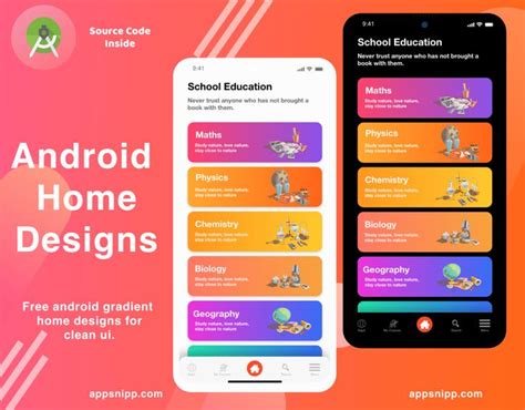 Free Multipurpose Home Design With Dark Mode For Android Android App Design Android Design