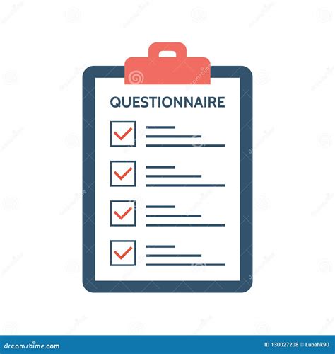 Questionnaire Survey Clipboard Task List Icon Flat