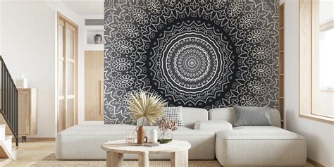 Grey Mandala Wallpaper Stylish And Elegant Designs Happywall