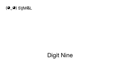 9 Digit Nine Symbol Meaning Copy And Paste Unicode Character ‿ Symbl