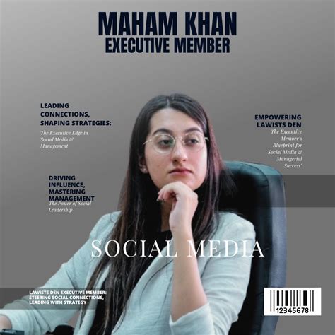 Maham Khan A Key Pillar Of Lawists Den Serves As The Executive
