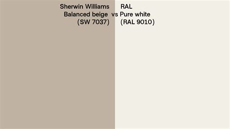 Sherwin Williams Balanced Beige Sw 7037 Vs Ral Pure White Ral 9010