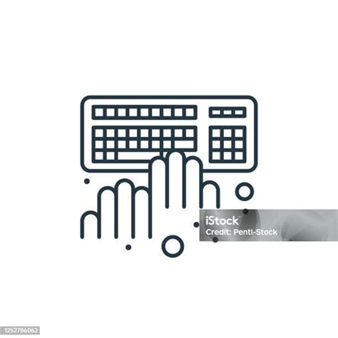 벡터 아이콘을 입력합니다 편집 가능한 스트로크를 입력합니다 웹 및 모바일 앱 로고 인쇄 매체에 사용하기 위해 선형 기호를 입력합니다 얇은 선 그림 벡터 격리 된 윤곽선