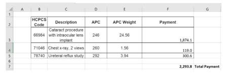 Solved Outpatient Prospective Payment System OPPS Formula APC Weight X Course Hero