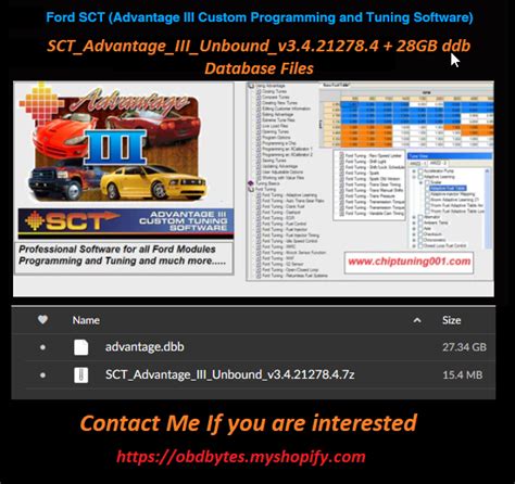 Ford Sct Advantage Iii Custom Programming And Tuning Software Obdbytes For Car Chip Tuning