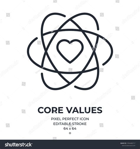 Core Values Editable Stroke Outline Icon Stock Vector Royalty Free 1994480717 Shutterstock