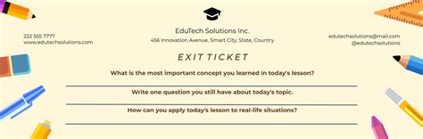 Free Exit Ticket Templates Editable And Printable