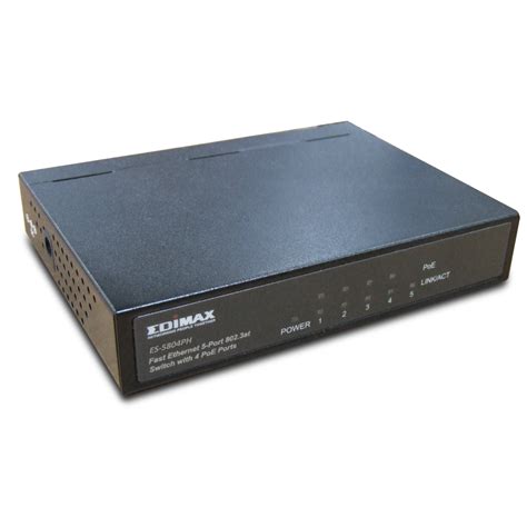 Edimax Legacy Products Switches Fast Ethernet 5 Port Switch With 4 Poe Ports