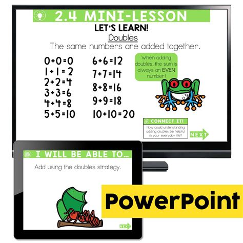 Lucky To Learn Math Add With Doubles Lesson 24 Teaching Slides Powerpoint Lucky