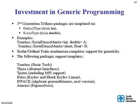 1 Trilinos Tutorial Overview And Basic Concepts Michael