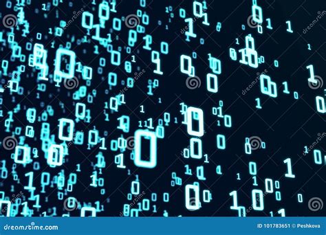 Dark Binary Code Background Stock Illustration Illustration Of Light