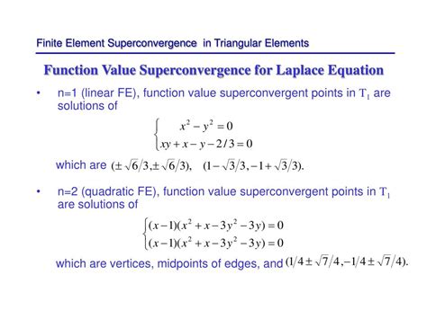 PPT Superconvergence Points In Finite Element Method PowerPoint Presentation ID