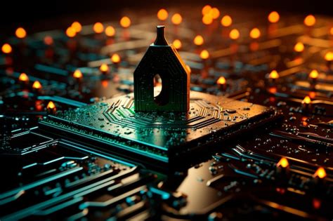 Premium AI Image Electronic Circuit Board Close Up