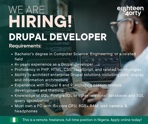 1840 And Company On Linkedin Drupaldeveloper Remotework Freelancing Nigeria