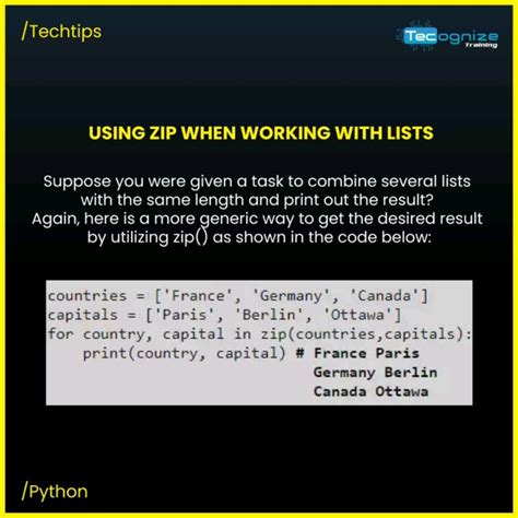 Tecognize Training On Linkedin Python Zip Techtips Tecognizetraining