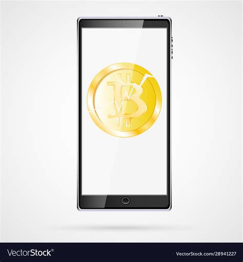 Large Black Realistic Mobile Smart Touch Vector Image