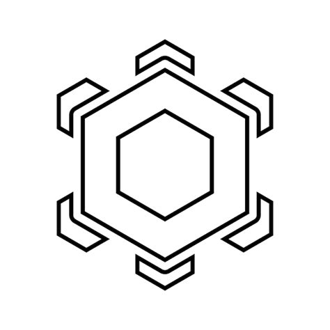 Abstracto Adyacente Icono De Contorno Gráfico Vector De Arte De Línea