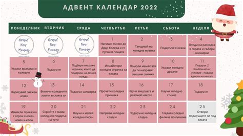 Адвент Календар 2022 Майките Споделят