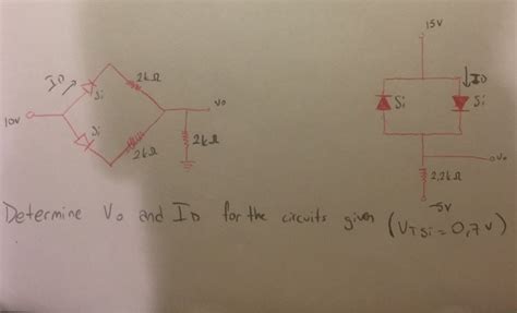 Solved Determine V O And I D For The Circuits Given V T Si Chegg Com