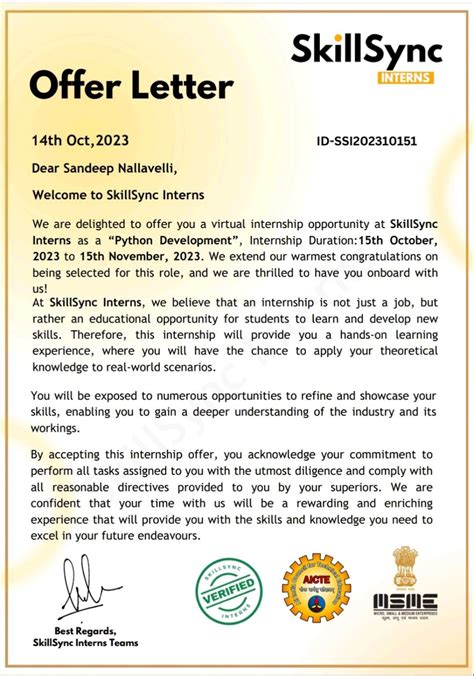 sandeep nallavelli on linkedin skillsyncintern pythondevelopment