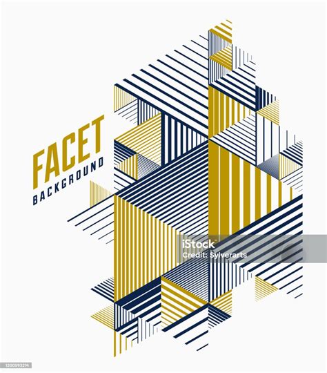 라인 디자인 3d 큐브와 삼각형 추상 배경 다각형 낮은 폴리 등각 투영 스타일 템플릿 스트라이프 그래픽 요소가 격리되었습니다 포스터 또는 배너 표지 또는 광고용 템플릿입니다