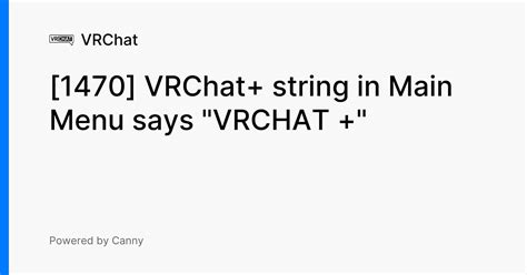 [1470] vrchat string in main menu says vrchat voters vrchat