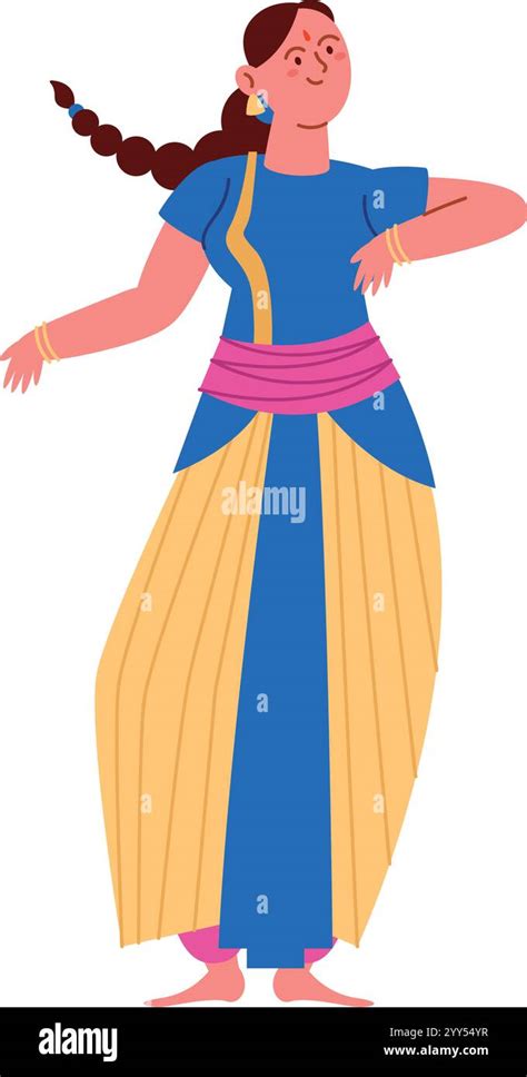 Indian Classical Dancer Bharatanatyam Stock Vector Image And Art Alamy