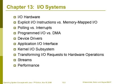 Chapter I O Systems Operating System Concepts With
