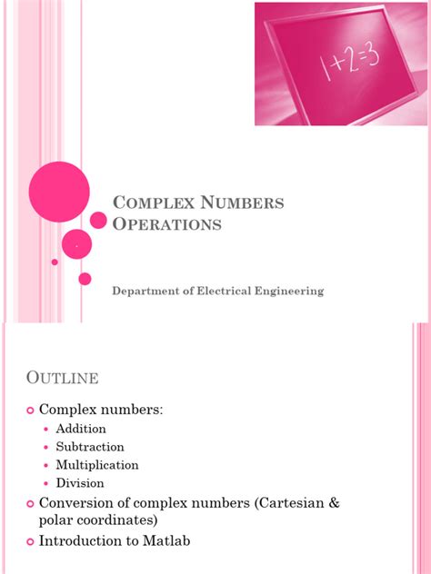 Complex Numbers Operations Pdf Complex Number Mathematical Notation
