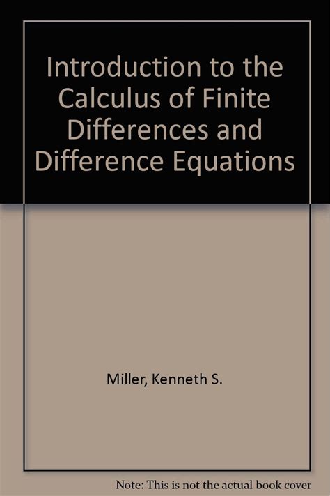 Introduction To The Calculus Of Finite Differences And Difference Equations Buy Online At Best