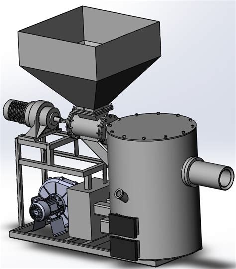 生物质颗粒燃烧炉3D模型下载 三维模型 SolidWorks模型 制造云 产品模型