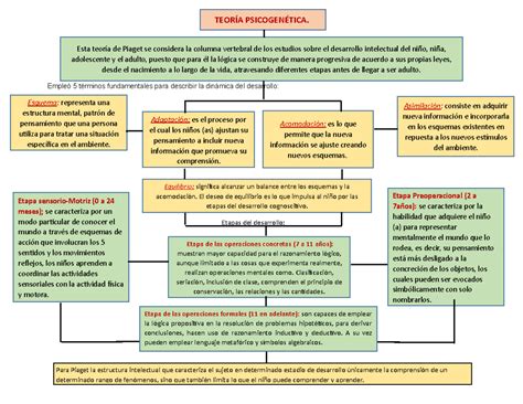 Mapa Conceptual De La Teoria De Jean Piaget Otosection Images