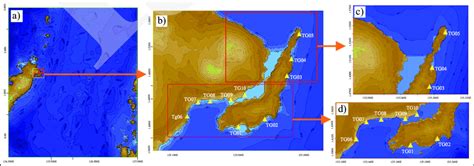 Map Of The Domain Area For Tsunami Modeling And Distribution Of Virtual