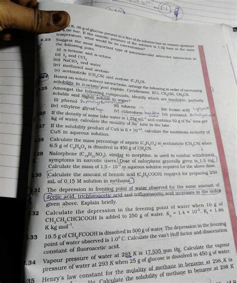 Based On Solute Solvent Interactions Arrange The Following In Order Of I