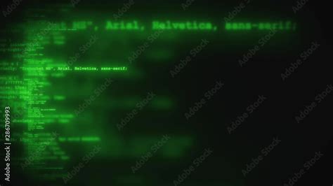 Computer Lines Of Code Scrolling 4k Animation Of An Abstract Computer